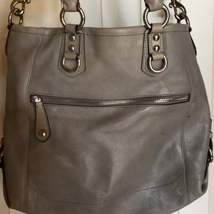 Coach | Bags | Coach Leather Crossbody Light Gray | Poshmark